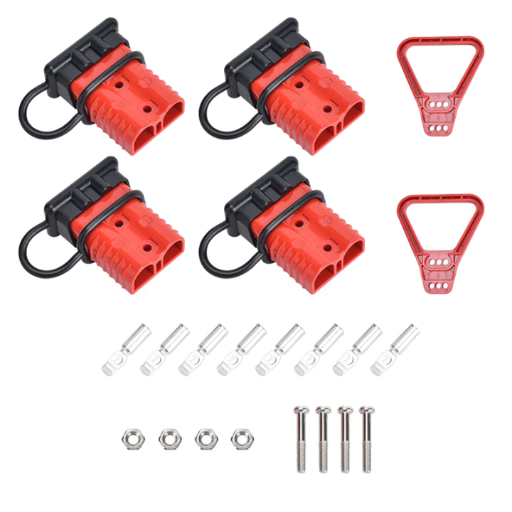 4 Pcs 2-4 Gauge Connector Plug 175A 12-36V Battery Quick Connector Red ...