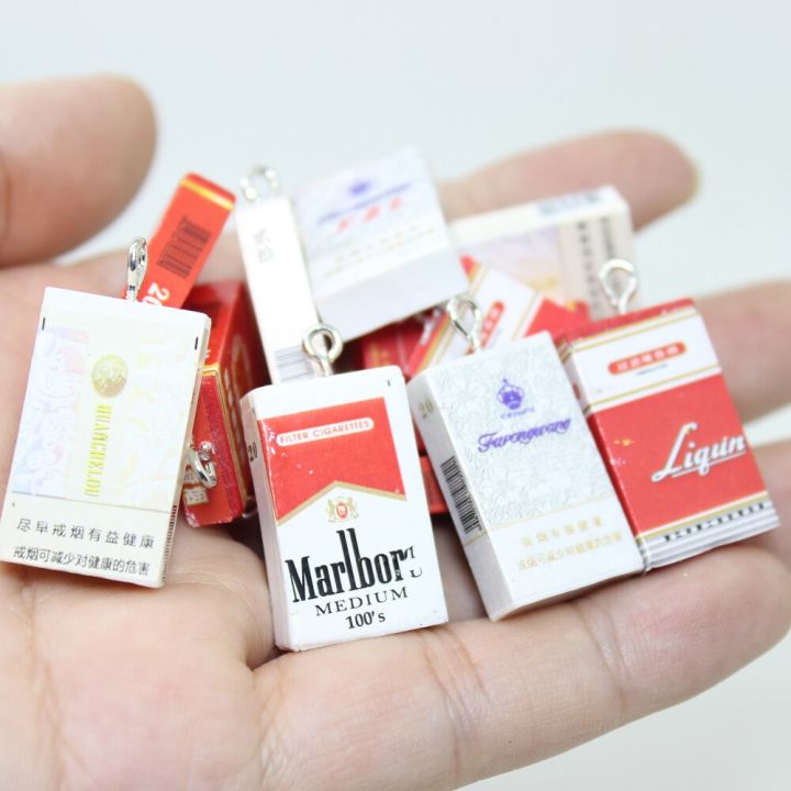 10Pcs/Lot Cigarettes Charm Resin Simulation 3D Smoke Case Charms ...