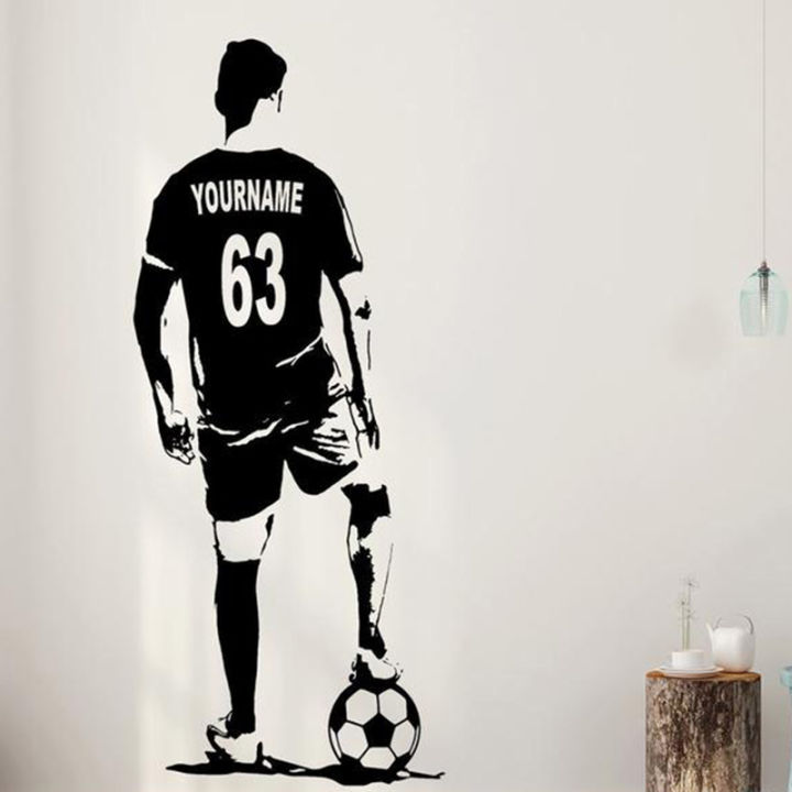 【Exclusive Offer】Soccer Wall Art - Custom Name Football Decal - Soccer ...