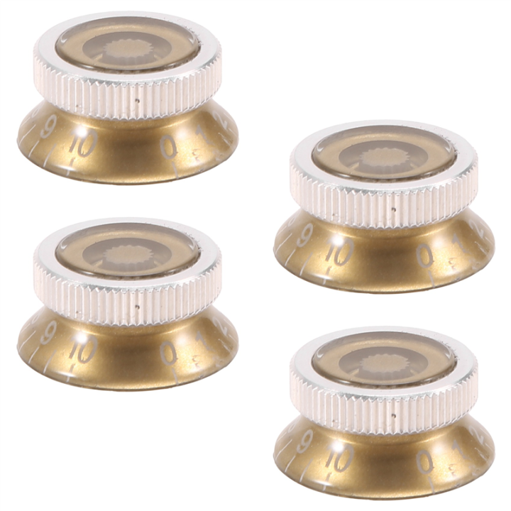 4Pcs Guitar Tone and Volume Speed Control Knobs Top Hat Bell for LP ...