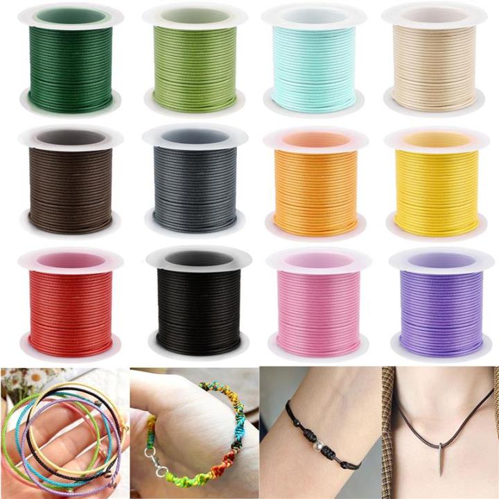 1mm 10Meter Waxed Wire Cotton Cord Rope Waxed Thread Cord String Strap ...