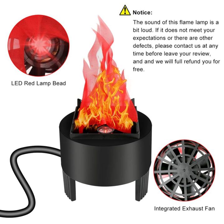 LED Fire Flame Effect Light Artificial Electric Flicker Campfire Lamp ...