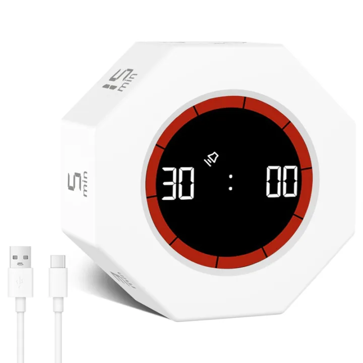Digital Productivity Timer, Rotating Pomodoro Timer with 1-3-5-15-30-60 ...