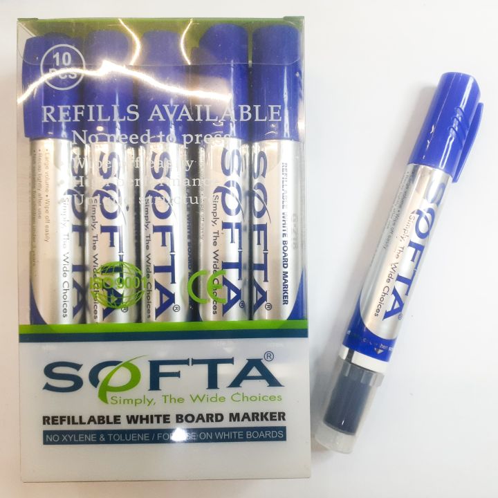 10 pcs set Refillable Marker | Softa Marker | White Board Marker | Daraz.lk