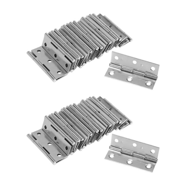 2.5 Inches Long 6 Mounting Holes Stainless Steel Butt Hinges 40 Pcs ...