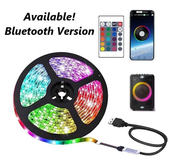 5M USB LED Light Strip Background Lighting RGB Backlight Remote ...