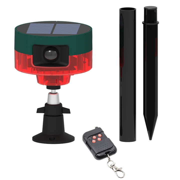 Solar Outdoor Motion Sensor Siren, 360° Detection Siren, Animal ...