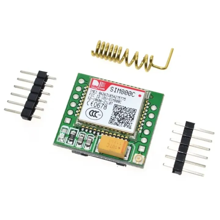 Smallest SIM800C GPRS GSM Module MicroSIM Card Core Board Quad-band TTL ...