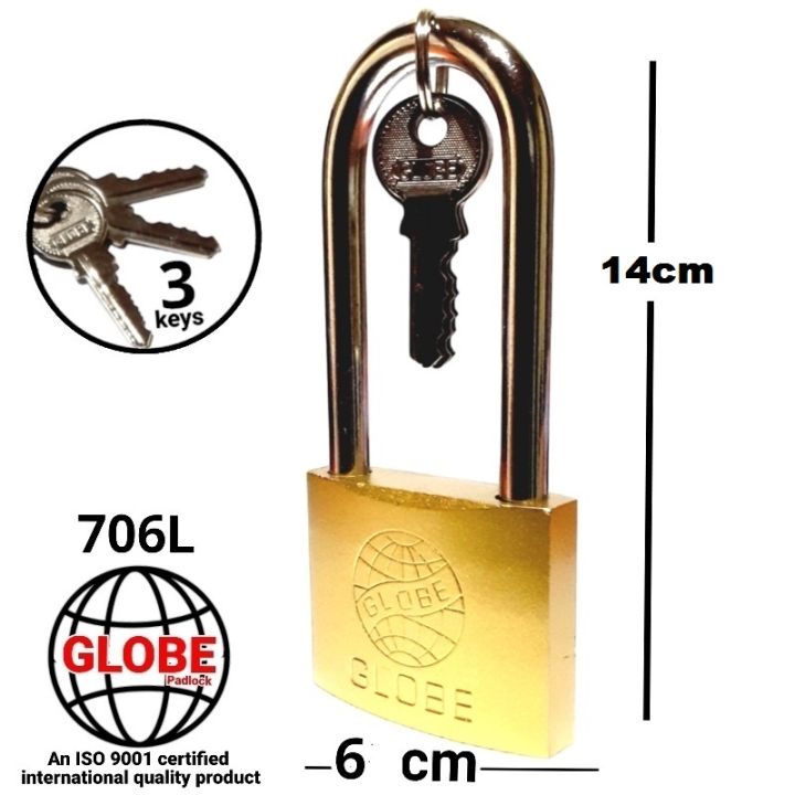 PADLOCK - Globe brand Long Shackle ( You can choose from different ...