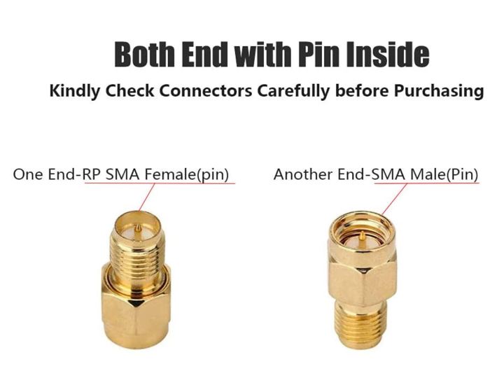 SMA Male (Center Pin) to RP SMA Female (Center Pin) Jack Connector for ...