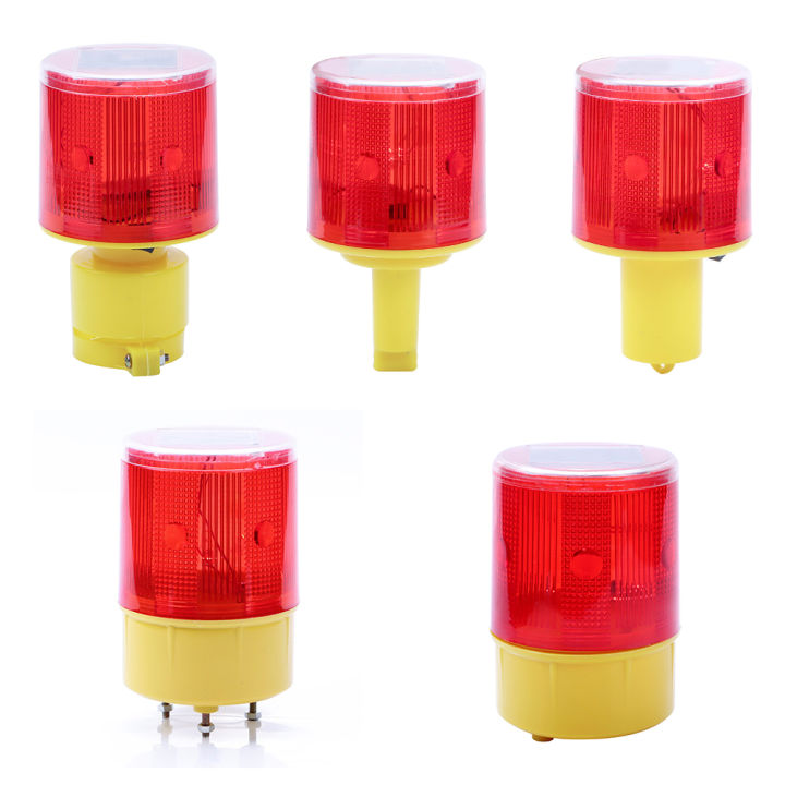 Solar Strobe Warning Red Light For Night Road Construction Cone Traffic ...