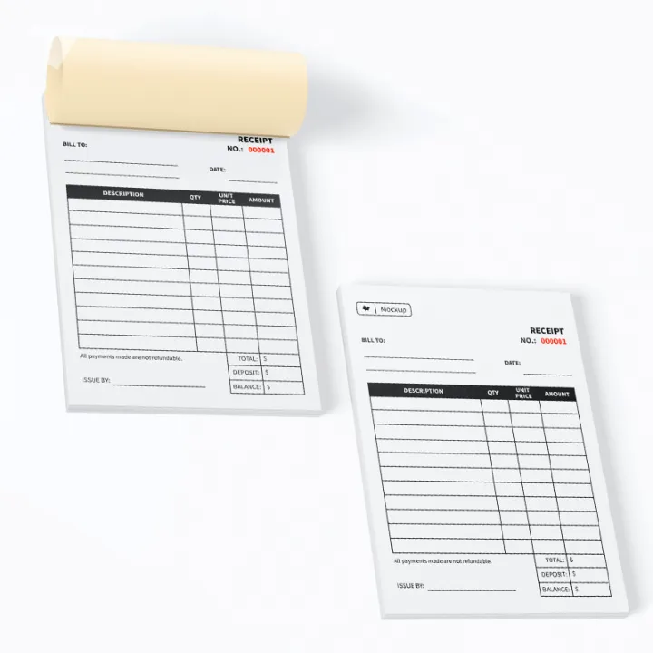 Bill Book Receipt Bill Book Carbonless Paper with Copy A5 Size | Daraz.lk