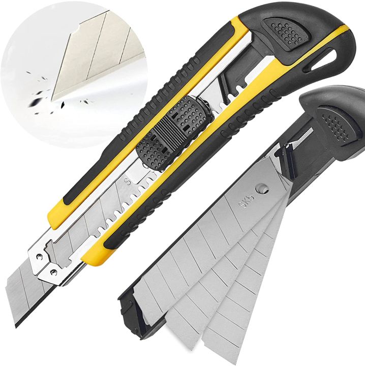Heavy Duty Paper Cutter Knife Cutter Knife 18mm with Extra Snap off Blades Heavy Duty | Daraz.lk
