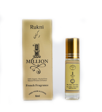 One Million Rukni Oil Attar Perfume French Fragrance - Luxury Long Lasting Concentrated Perfume ...