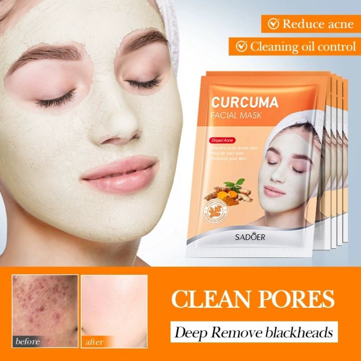 Clay Mask Skin Clay Mask Facial R Vitamins SADOE5/10 Tablets C Turmeric ...