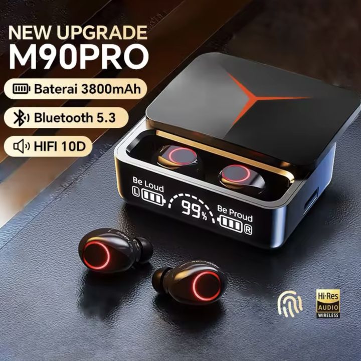 M90 Digital Wireless Earbuds Full Set with Box - Airdotspro TWS ...
