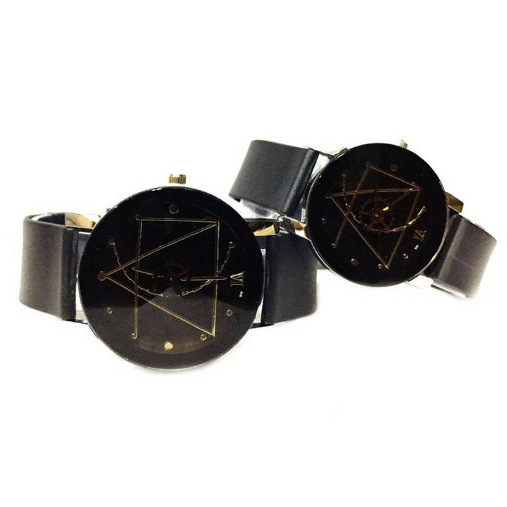 Kebino Couple Watch Black | Daraz.lk
