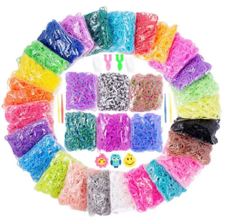300 Colorful Loom Bands Rubber Band Candy Color Bracelet Making For DIY ...