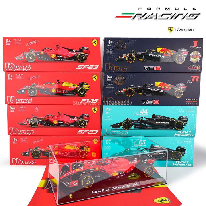 ALIEN Bburago 1:24 F1 2023 Ferrari SF23 16# Leclerc 55#Sainz Formula 1 ...