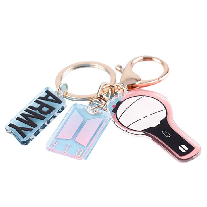 Creative Acrylic K-POP BTS EXO Twice Double-sided Keychain Transparent ...