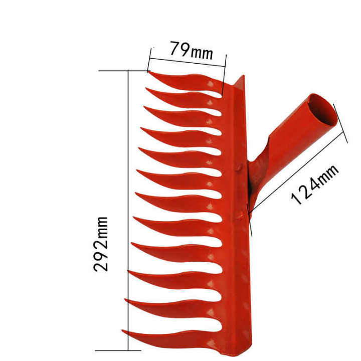 Steel Garden Rake Head for Loose soil Dry grass leaves cleaning tools ...