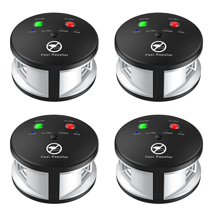 NANLIY 4X Riple Rodent Repeller, Ultrasonic Pest Repeller, Pressure ...