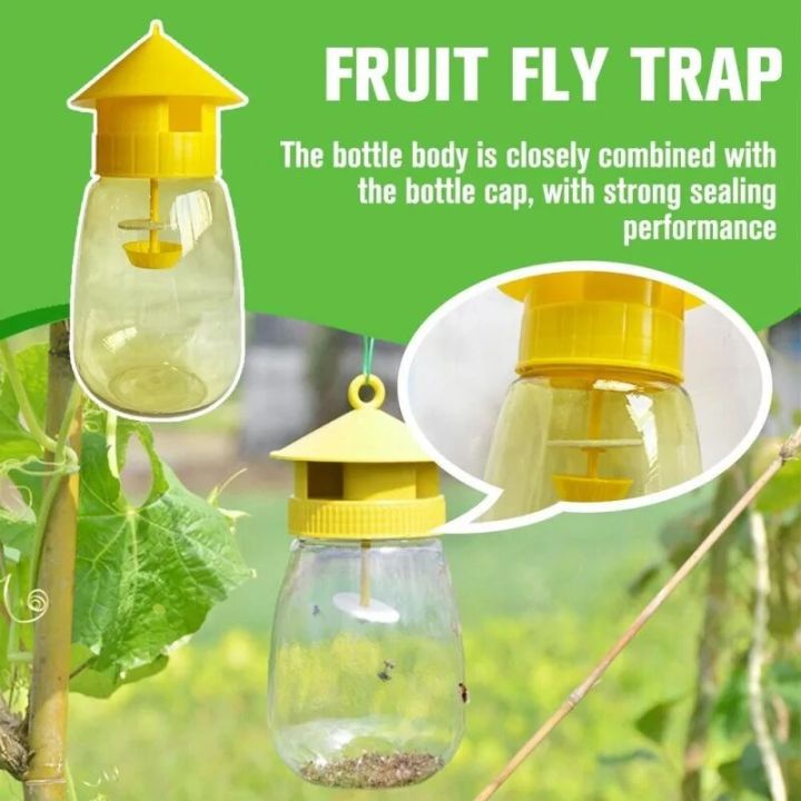 Plastic Fruit Fly Trap Killer Drosophila Flytrap Anti Fly Fan Catcher ...