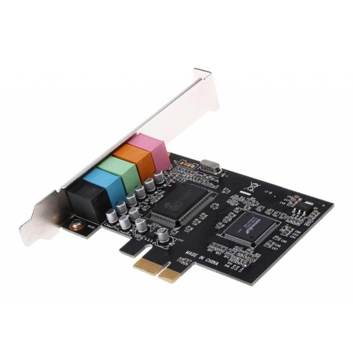 PCIe Sound Card 5.1 PCI Express Surround 3D Audio Card Low Profile ...