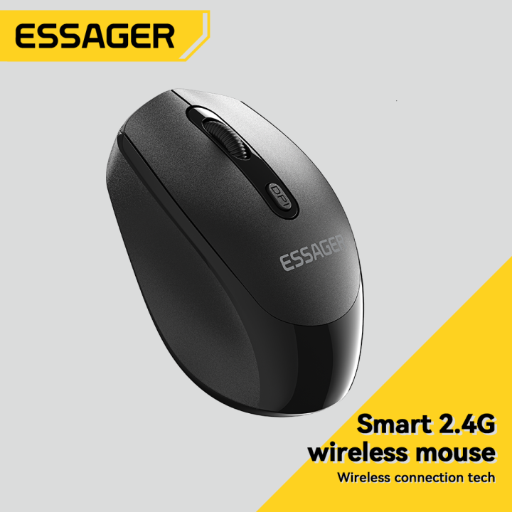 【ThinkWay】Essager Wireless Mouse 2.4 GHz 800 1200 1600 DPI Optical ...