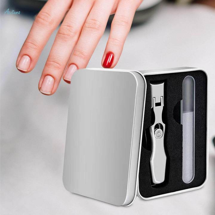 Nail Clippers Nail File Set 2 in 1 Gifts Manicure Pedicure Set for Men ...