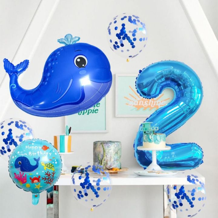 Sea Theme Party Balloons Lantern Fish/Sea Snail/Seahorse Ocean Animal ...