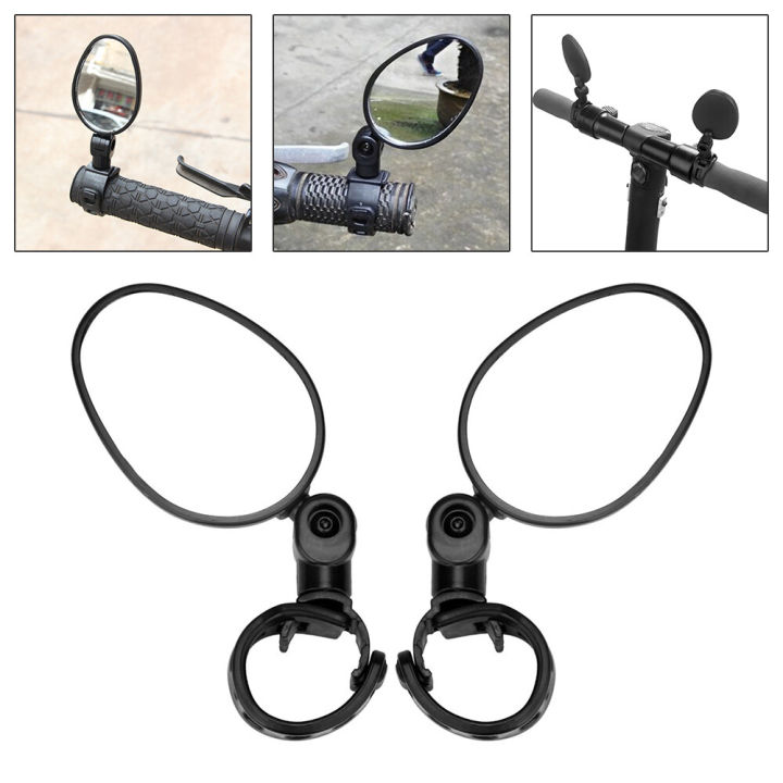 1 Pair Bike Rear View Mirrors 360 Degree Adjustable Rotatable ...