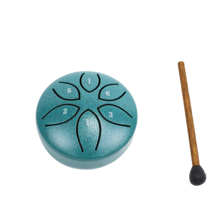 3 Inch 6 Tone Steel Tongue Drum Mini Hand Pan Drums Dark Green | Daraz.lk