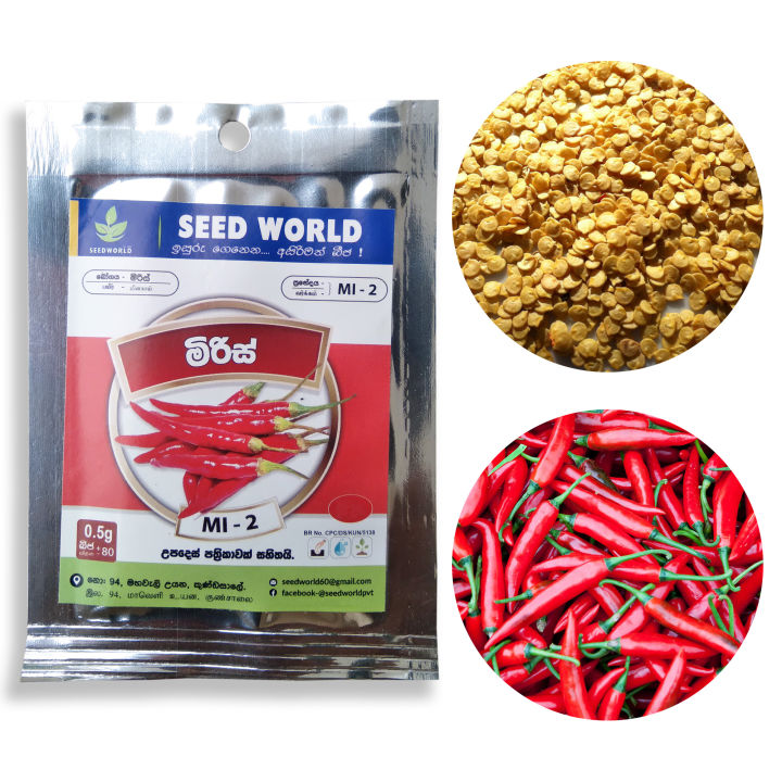 Chili MI-2 Seeds Mrisi Beeja 0.5g 80+ Seeds | Daraz.lk