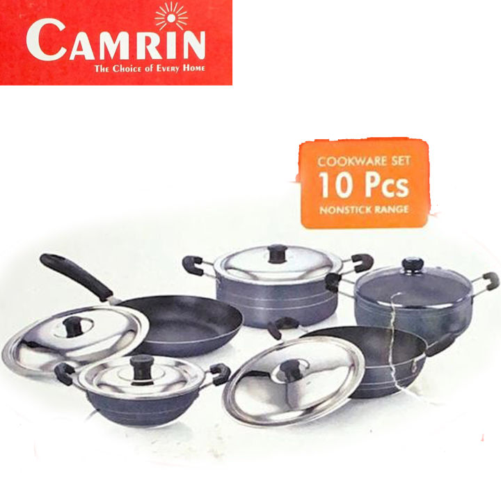 Camrin 10 pcs Non Stick Cookware Set | Daraz.lk