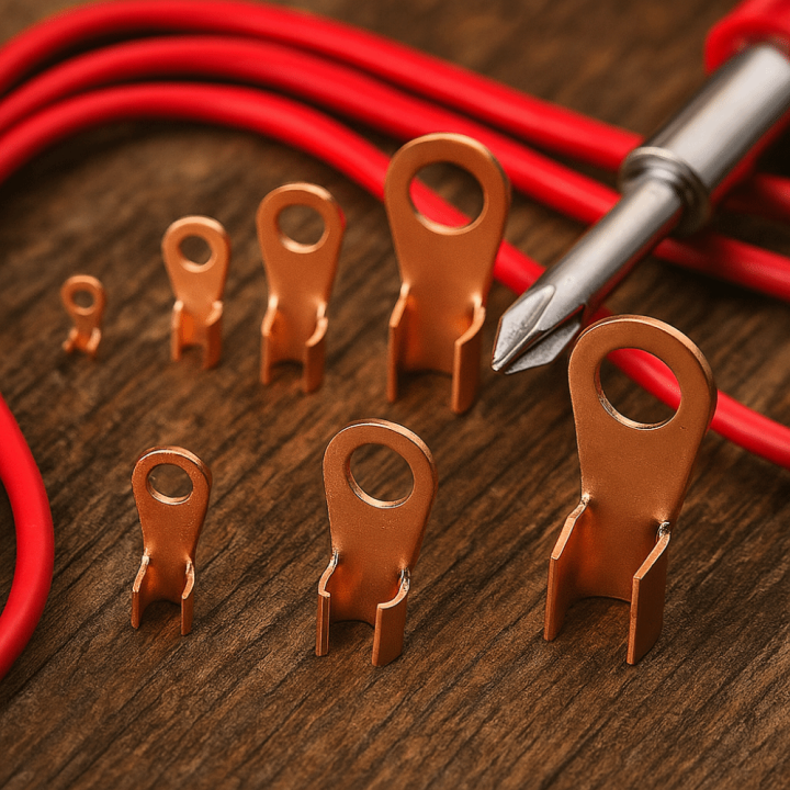 Terminal Connector OT Type Wire Terminal Red Bare Nose Lugs Open Mouth ...