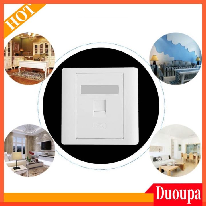Wall Socket Single Port Network LAN Telephone Panel Faceplate Outlet ...