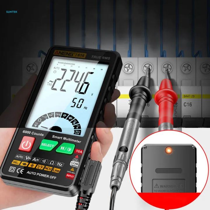 Digital Tester High Precision Transistor capacitors probe 6000 Counts ...