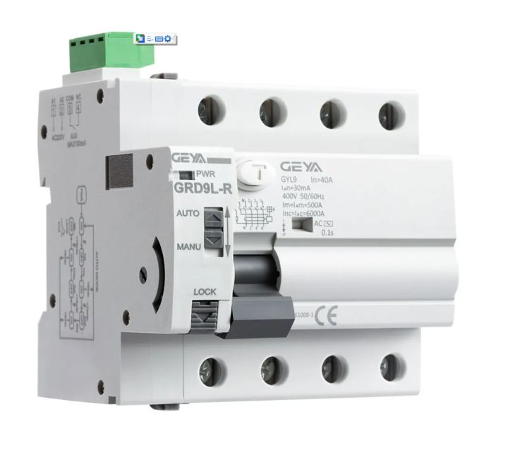 Self Reclosing RCCB Control 4P 40A 30mA Auto Reset Recloser Circuit ...