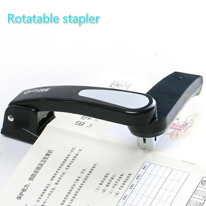 360 Rotatable Heavy Duty Stapler Use 24/6 Staples Effortless Long ...