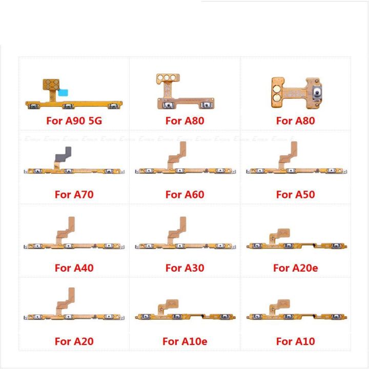 Switch Power ON OFF Button Flex Cable Parts For Samsung Galaxy A90 5G A80 A70 A60 A50 A40 A30 ...