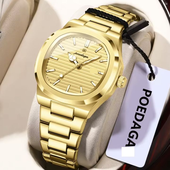Gold Chain Luxury Rich Look Stainless Steel Watch Office Professional ...