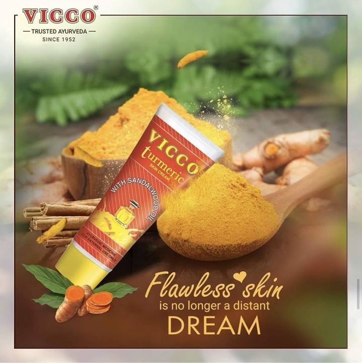 Vicco Turmeric Ayurvedic Skin Cream with Sandalwood Oil (Large) - 30g ...