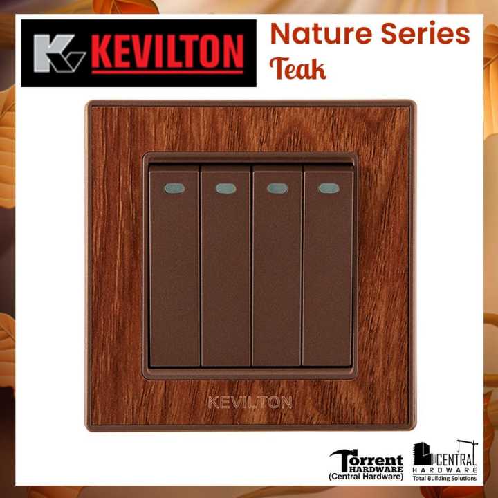 Kevilton Nature Series Gang Switches 4 Gang I Way | Daraz.lk