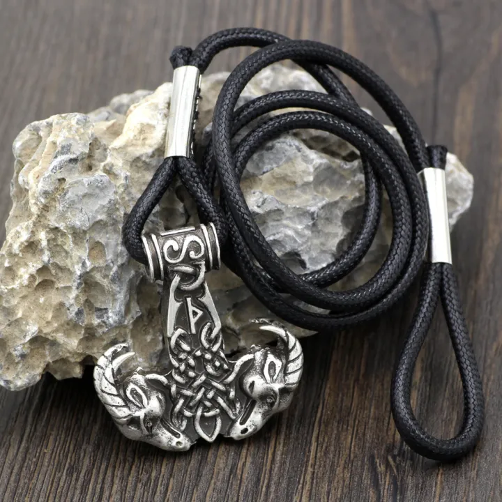 【I was hyped up】Trendy Men's Viking Bracelet Jewelry Retro Goat Head ...