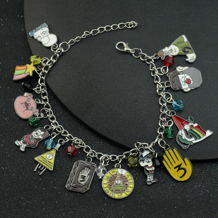 Cartoon Gravity Falls Bill Cipher Figure Toys Gravity Falls Bracelet ...
