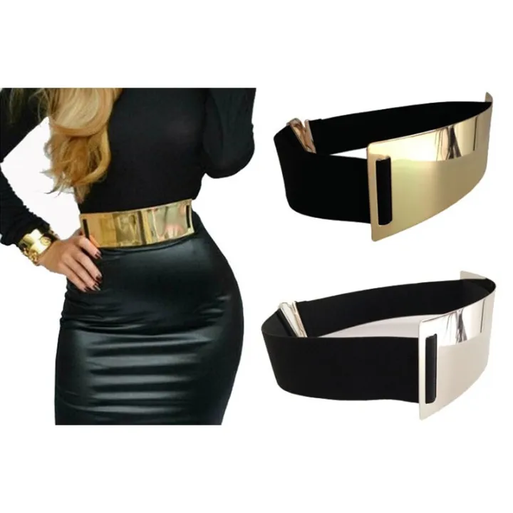 Hot Designer Belts for Woman Gold Silver Brand Belt Classy Elastic ...