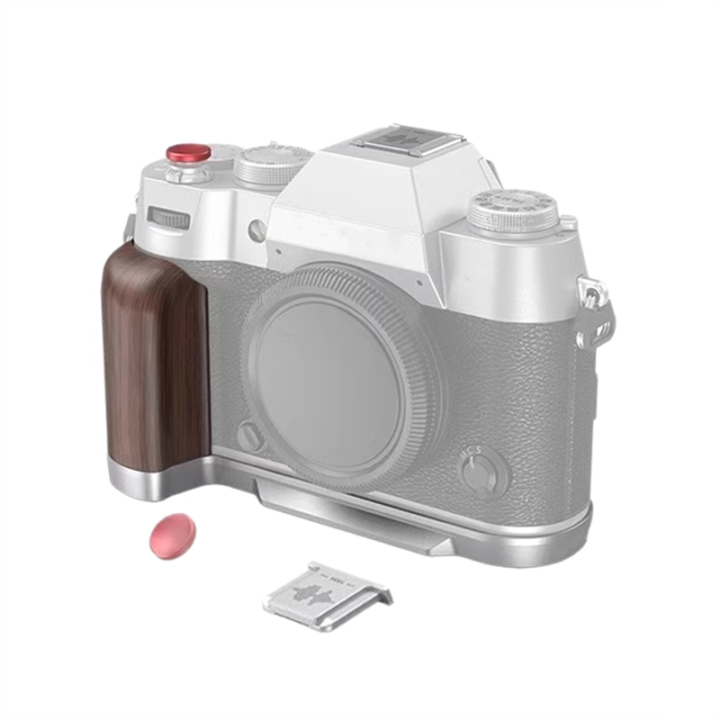 Finger Hand Grip Anti-Slip Wood Ebony Walnut Camera Base Holder L Plate ...