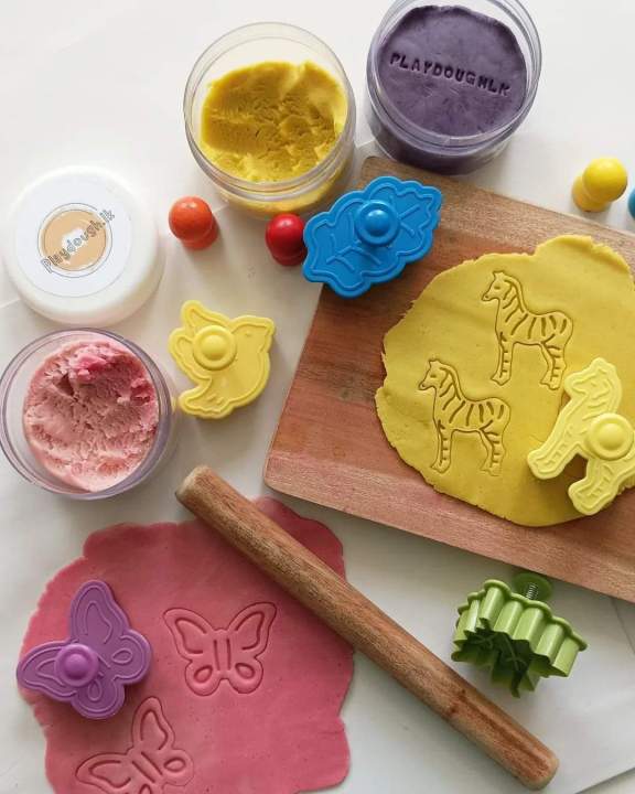 Non toxic playdough , homemade non sticky dough , kids soft clay , 3 ...
