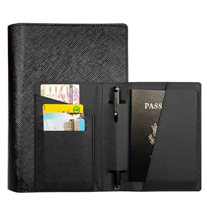 Women Men PU Passport Covers Multi-Function Travel ID Card Holder ...